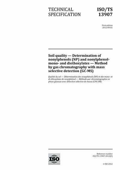 ISO/TS 13907:2012 - Soil quality - Determination of nonylphenols (NP ...