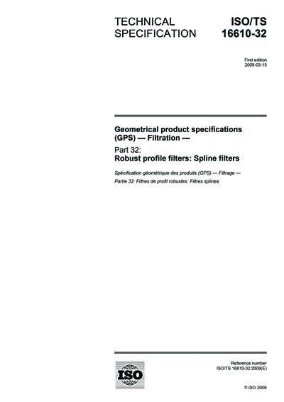 ISO/TS 16610-32:2009 - Geometrical product specifications (GPS ...