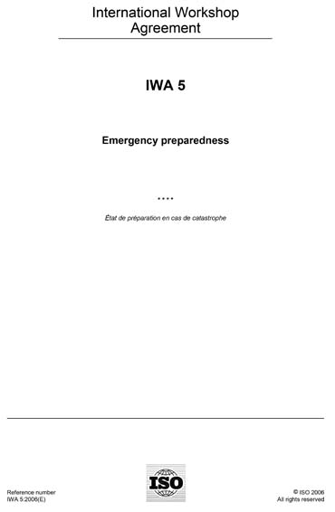 IWA 5:2006 - Emergency preparedness