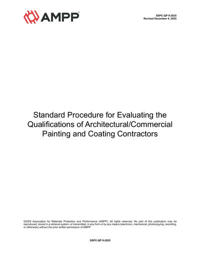 SSPC-QP 9-2025 - Standard Procedure for Evaluating the Qualifications ...