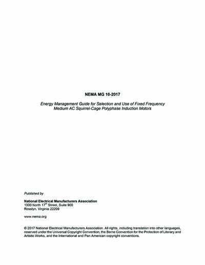 NEMA MG 10-2017 - Energy Management Guide for Selection and Use of ...