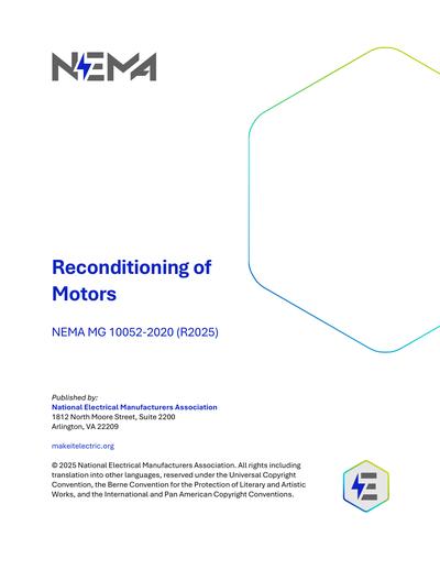 NEMA MG 10052-2020 (R2025) - White Paper on Reconditioning of Motors