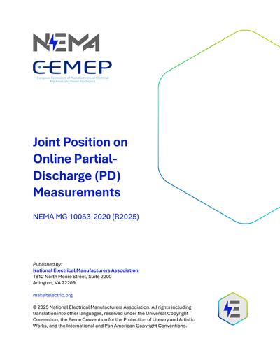 NEMA MG 10053-2020 (R2025) - Joint Position on Online Partial-Discharge ...