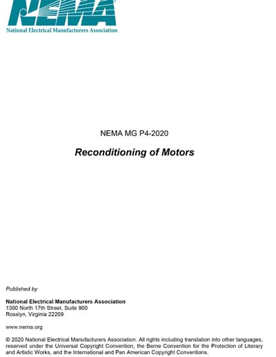 NEMA MG P4-2020 - White Paper - Reconditioning of Motors