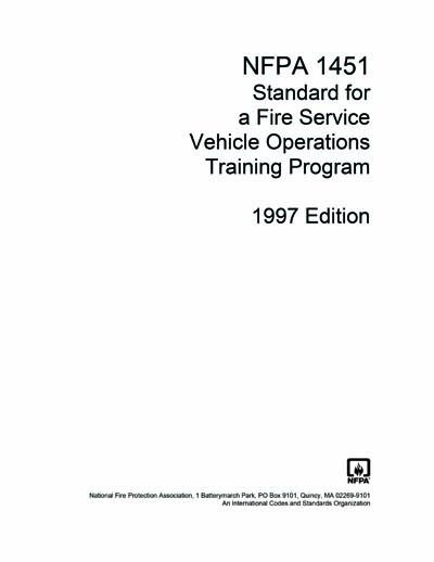 NFPA 1451-1997 - NFPA 1451: Standard for a Fire Service Vehicle ...