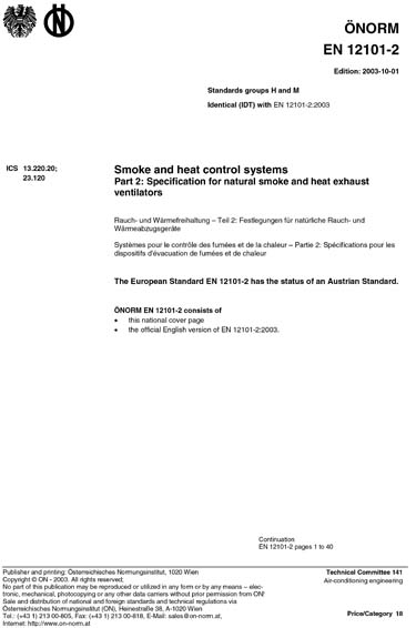 ONORM EN 12101-2:2003 - Smoke and heat control systems - Part 2 ...