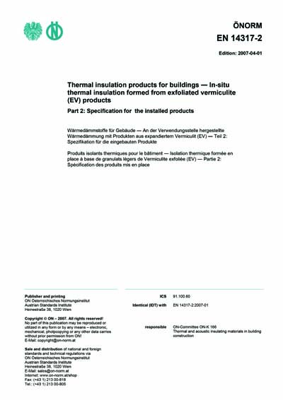 ONORM EN 14317-2:2007 - Thermal insulation products for buildings - In ...