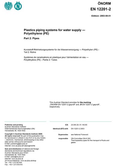 ONORM EN 12201-2:2003 - Plastics piping systems for water supply ...