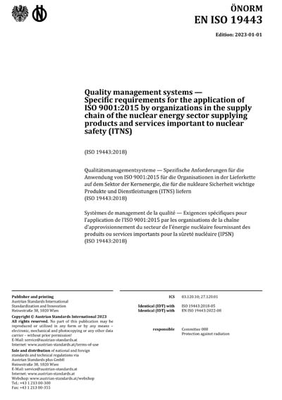 ONORM EN ISO 19443:2023 - Quality management systems - Specific ...