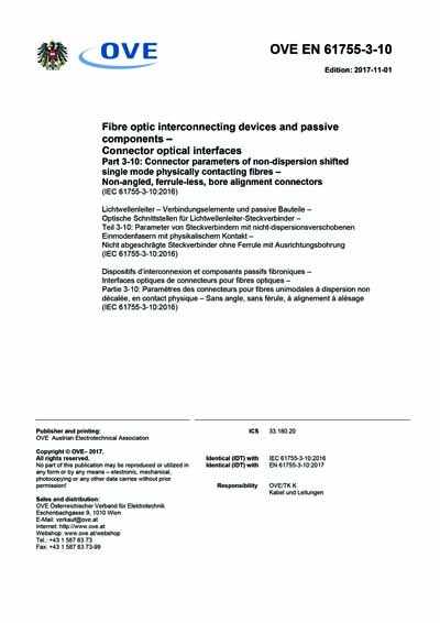 OVE EN 61755-3-10:2017 - Fibre optic interconnecting devices and ...
