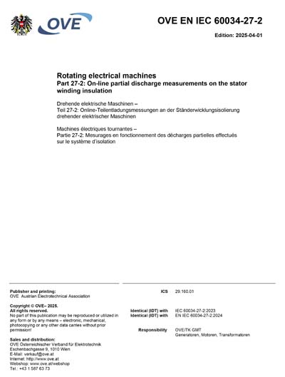OVE EN IEC 60034-27-2:2025 - Rotating electrical machines -- Part 27-2 ...