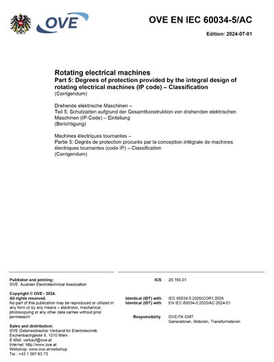 OVE EN IEC 60034-5/AC:2024 - Rotating electrical machines -- Part 5 ...