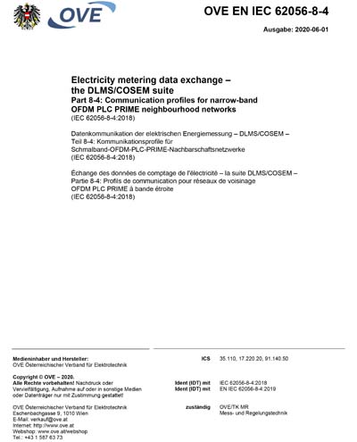 OVE EN IEC 62056-8-4:2020 - Electricity metering data exchange - the ...