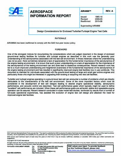 SAE AIR 4869A-2009 (SAE AIR4869A-2009) - Design Considerations for ...