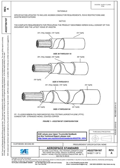 SAE AS 22759/187A-2014 (SAE AS22759/187A-2014) - WIRE, ELECTRICAL ...