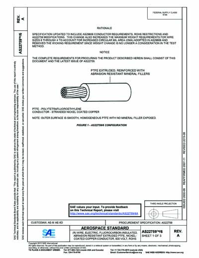 SAE AS 22759/6A-2015 (SAE AS22759/6A-2015) - WIRE, ELECTRIC ...