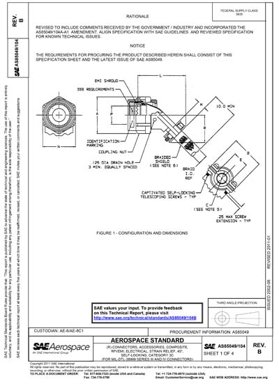 SAE AS 85049/104B-2011 (SAE AS85049/104B-2011) - Connectors ...