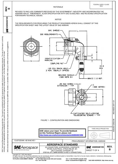 SAE AS 85049/105B-2011 (SAE AS85049/105B-2011) - Connectors ...