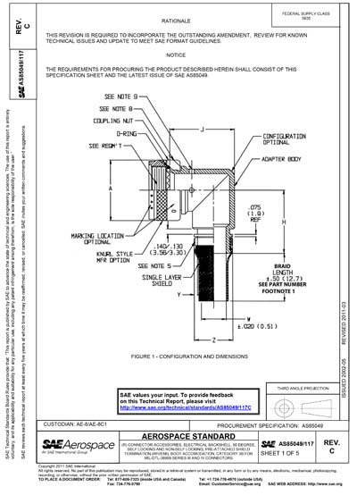 SAE AS 85049/117C-2011 (SAE AS85049/117C-2011) - Connector Accessories ...