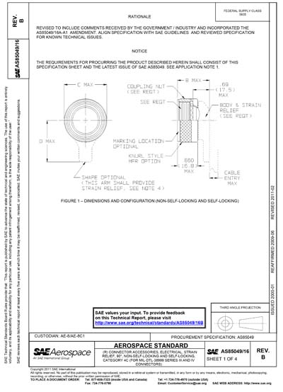 SAE AS 85049/16B-2011 (SAE AS85049/16B-2011) - Connector, Accessories ...