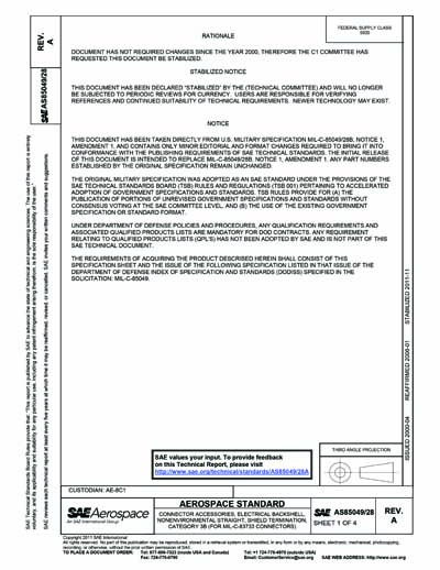 SAE AS 85049/28A-2011 (SAE AS85049/28A-2011) - Connector accessories ...