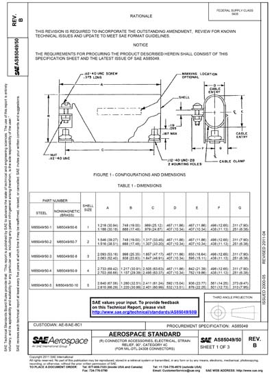 SAE AS 85049/50B-2011 (SAE AS85049/50B-2011) - Connector Accessories ...