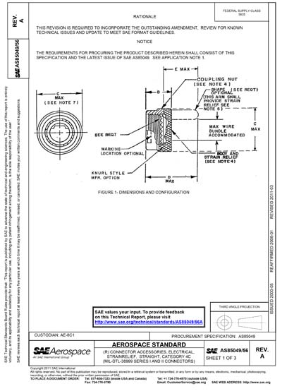 SAE AS 85049/56A-2011 (SAE AS85049/56A-2011) - Connector accessories ...