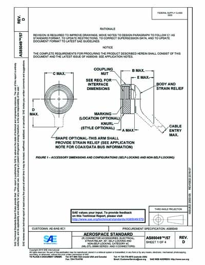 SAE AS 85049/57D-2016 (SAE AS85049/57D-2016) - CONNECTOR ACCESSORIES ...