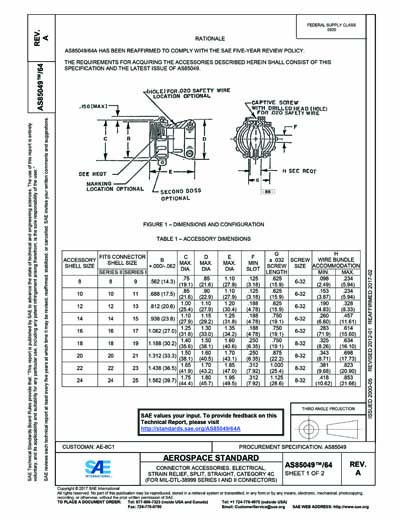 SAE AS 85049/64A-2012 (SAE AS85049/64A-2012) - Connector accessories ...