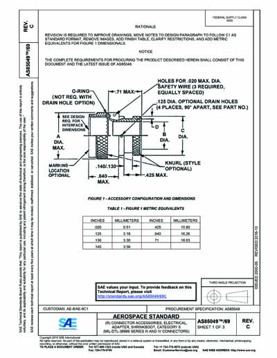 SAE AS 85049/69C-2016 - CONNECTOR ACCESSORIES, ELECTRICAL, ADAPTER ...