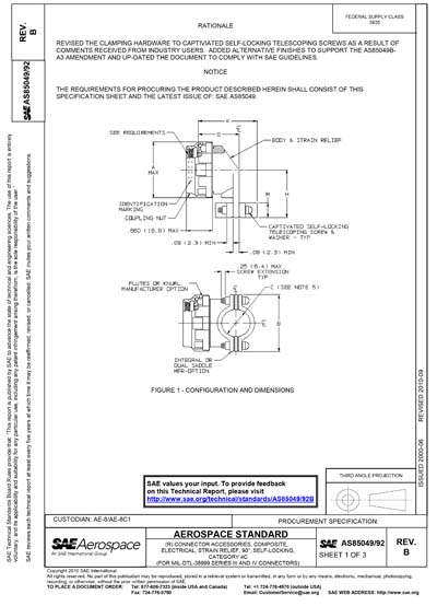 SAE AS 85049/92B-2010 (SAE AS85049/92B-2010) - Connector Accessories ...