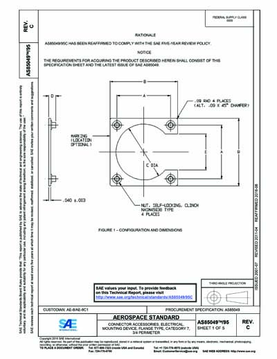 SAE AS 85049/95C-2011 (SAE AS85049/95C-2011) - Connector Accessories ...