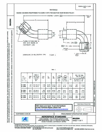 SAE MA 2084-1989 (SAE MA2084-1989) - Hose Assembly ...