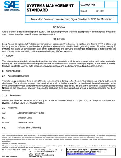 SAE 9990/2-2018 - Transmitted Enhanced Loran (eLoran) Signal Standard ...
