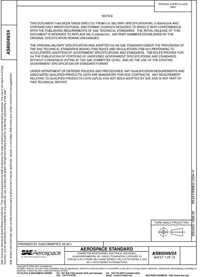 SAE AS 85049/24-1998 (SAE AS85049/24-1998) - Connector Accessories ...