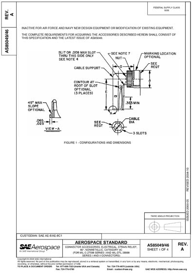 SAE AS 85049/46A-2004 (SAE AS85049/46A-2004) - Connector Accessories ...