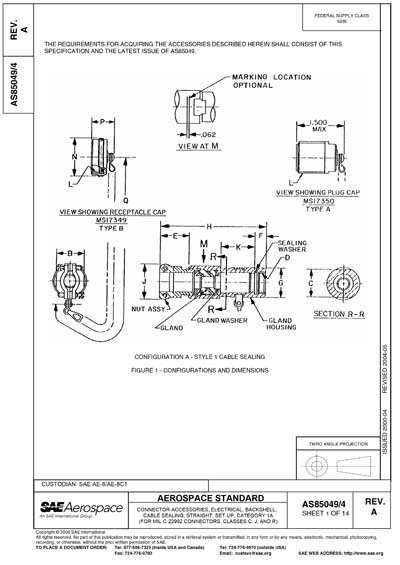 SAE AS 85049/4A-2004 (SAE AS85049/4A-2004) - Connector Accessories ...