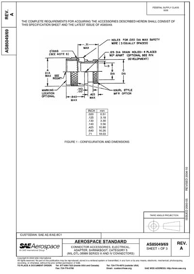 SAE AS 85049/69A-2004 (SAE AS85049/69A-2004) - Connector Accessories ...