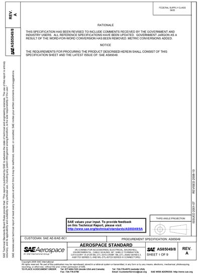 SAE AS 85049/8A-2008 (SAE AS85049/8A-2008) - Connector Accessories ...