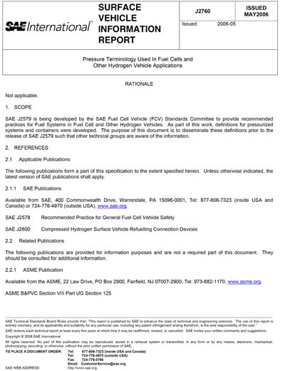 SAE J 2760-2006 (SAE J2760-2006) - Pressure Terminology Used in Fuel ...
