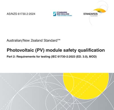 AS/NZS 61730.2:2024 - Photovoltaic (PV) module safety qualification ...