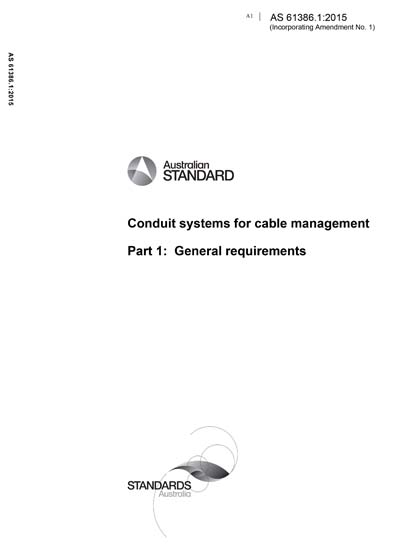 AS 61386.1:2015 - Conduit systems for cable management - General ...