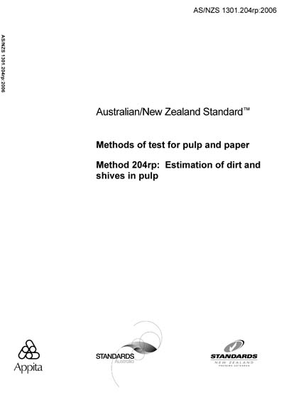 AS/NZS 1301.204rp:2006 - Methods of test for pulp and paper ...