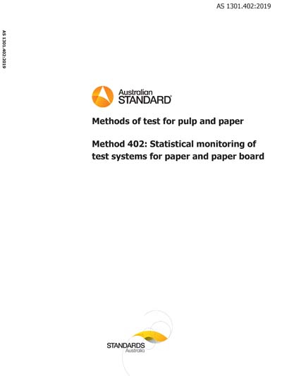 AS 1301.402:2019 - Methods of test for pulp and paper - Statistical ...