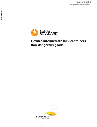 AS 3668:2019 - Flexible intermediate bulk containers - Non dangerous ...
