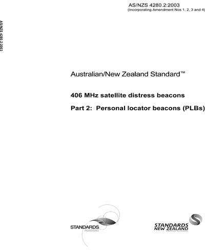 AS/NZS 4280.2:2003 - 406 MHz satellite distress beacons - Personal ...