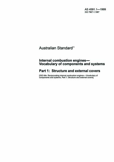 AS 4591.1-1999 - Internal combustion engines - Vocabulary of components ...