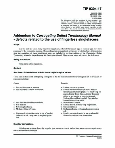 TIP 0304-17 - Addendum to corrugating defect terminology manual ...