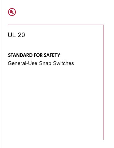 UL 20 Ed. 13-2010 - General-Use Snap Switches - Published Date ...