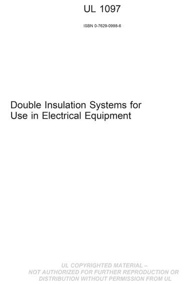 UL 1097 Ed. 5-2004 - Double Insulation Systems for Use in Electrical ...